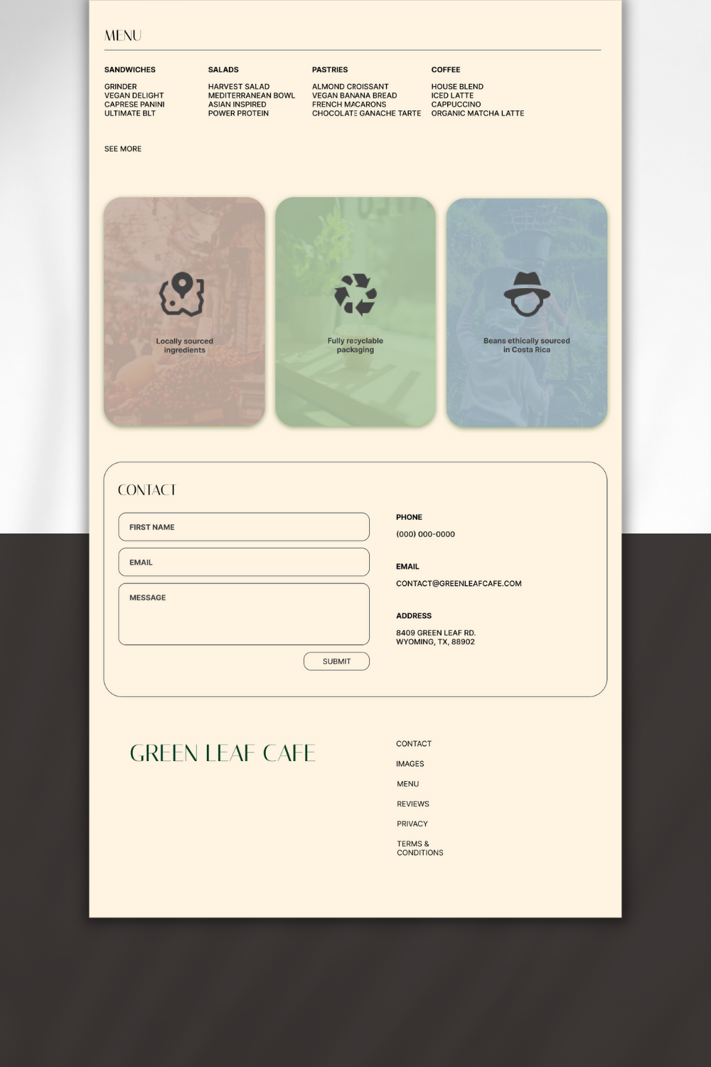 Cafe Bento Grid Website by Miranda McKinney on Dribbble