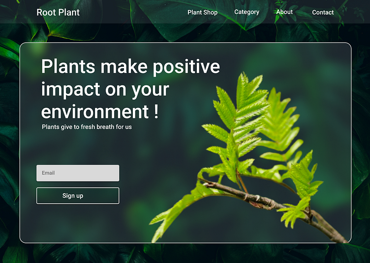 Plant Landing Page by infinityUI on Dribbble