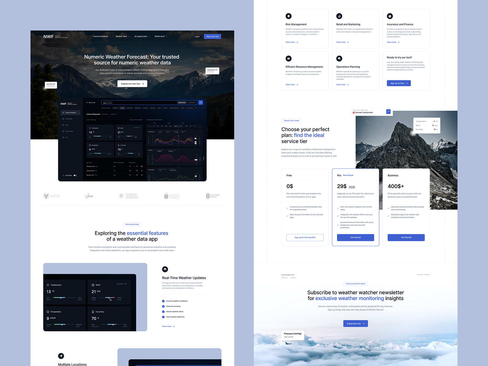 Numeric Weather Forecast - website by Hubert Pacer for Vision Trust on ...