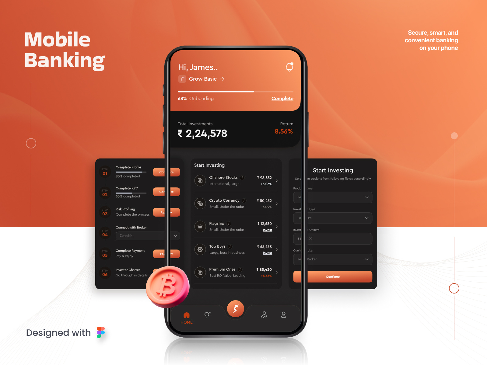 Grow | Mobile Banking App by Design Studio UI UX on Dribbble