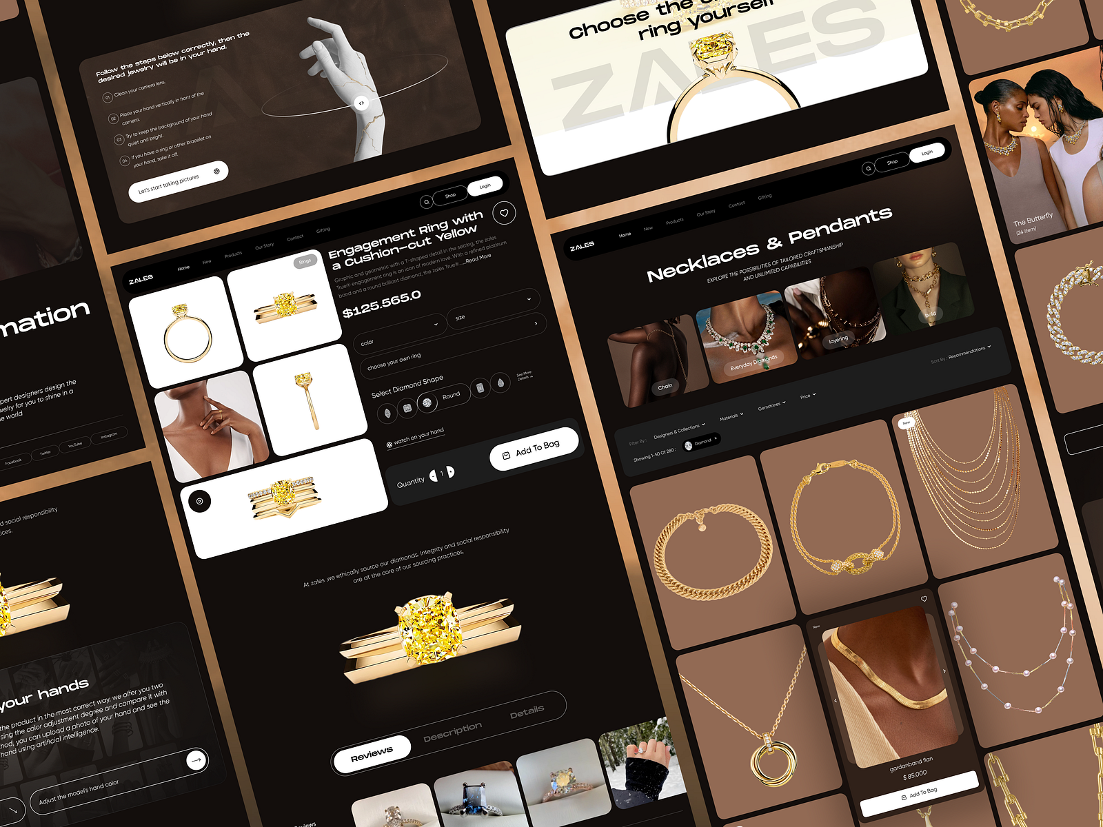 Jewelry landing page - single pages by Kimghazal Design for Pela Design ...