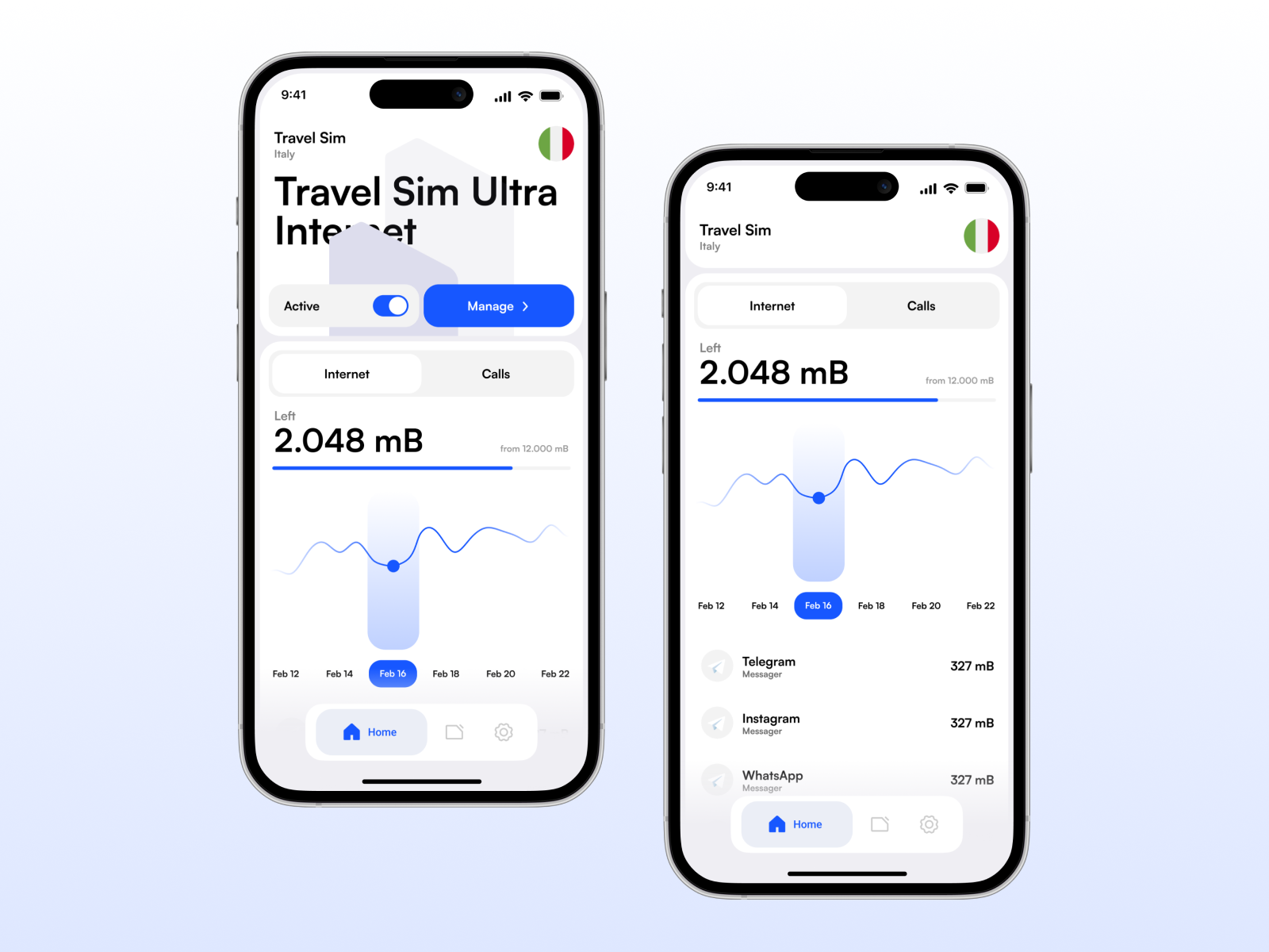 E-manager - E-Sim Card Management Mobile App Design by Phenomenon ...