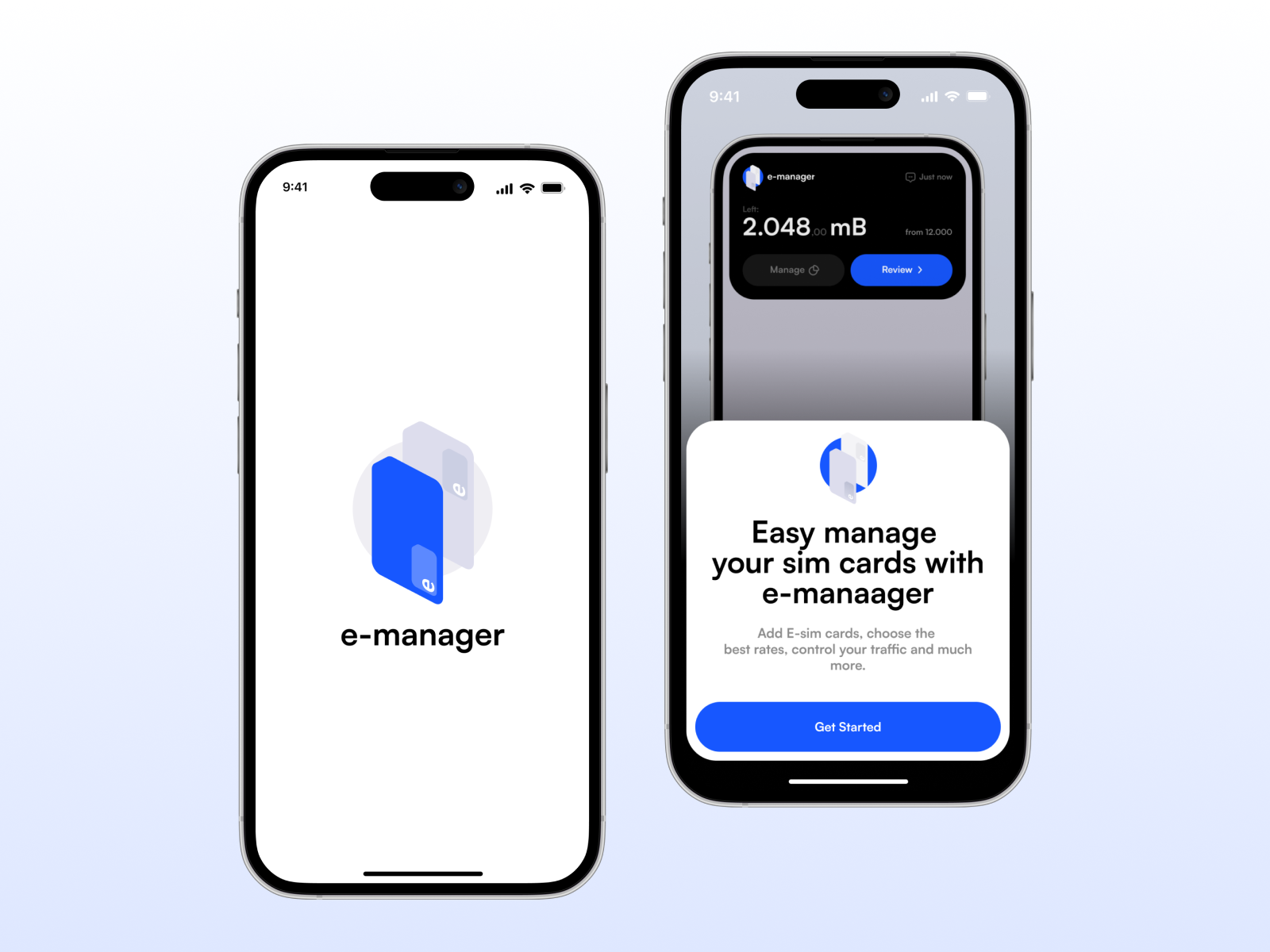 E-manager - E-Sim Card Management Mobile App Design by Phenomenon ...