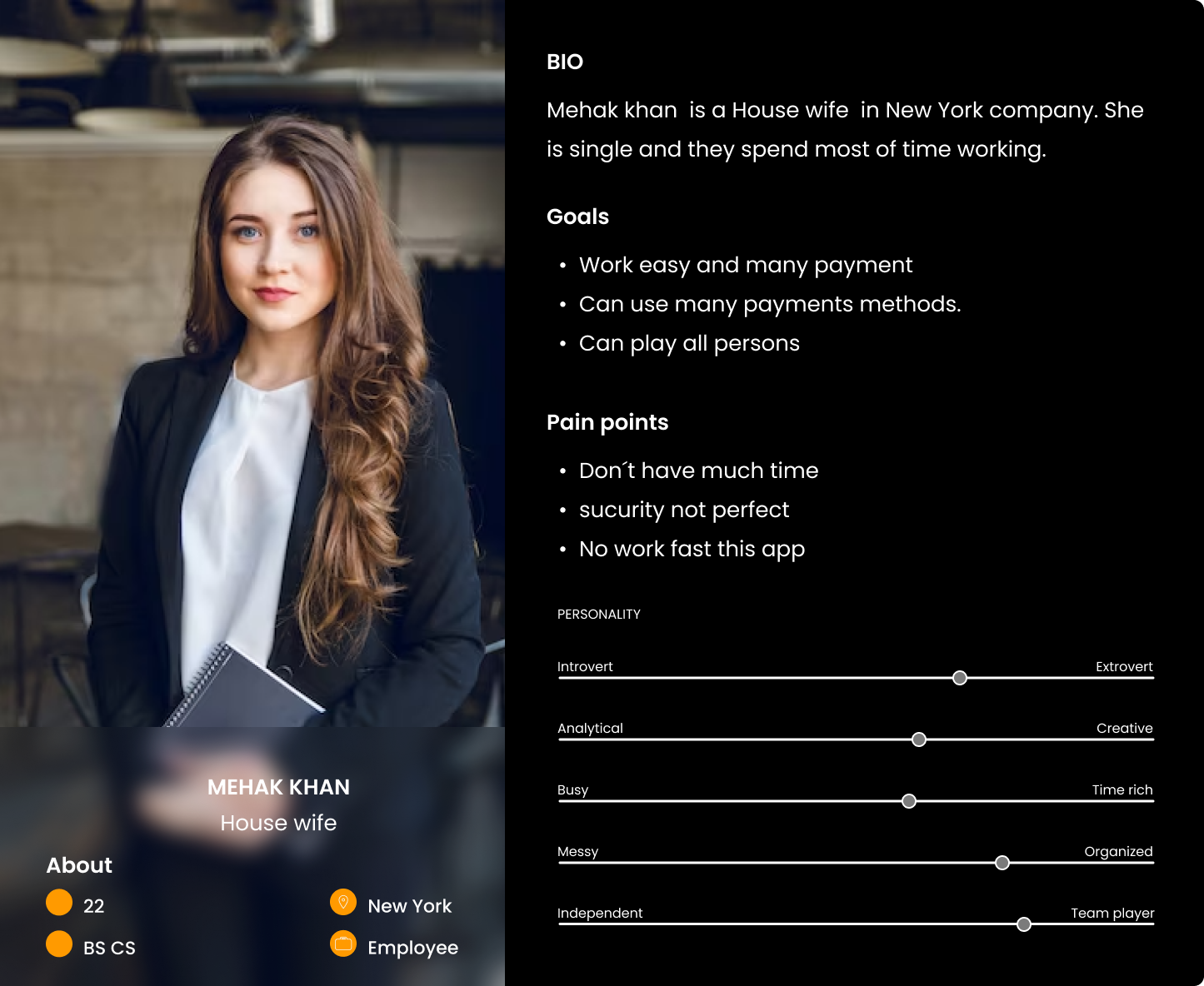 user persona by UX Rayees on Dribbble