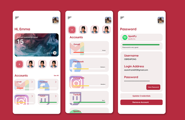 Password Manager Ui Design By Obrempong On Dribbble 5940