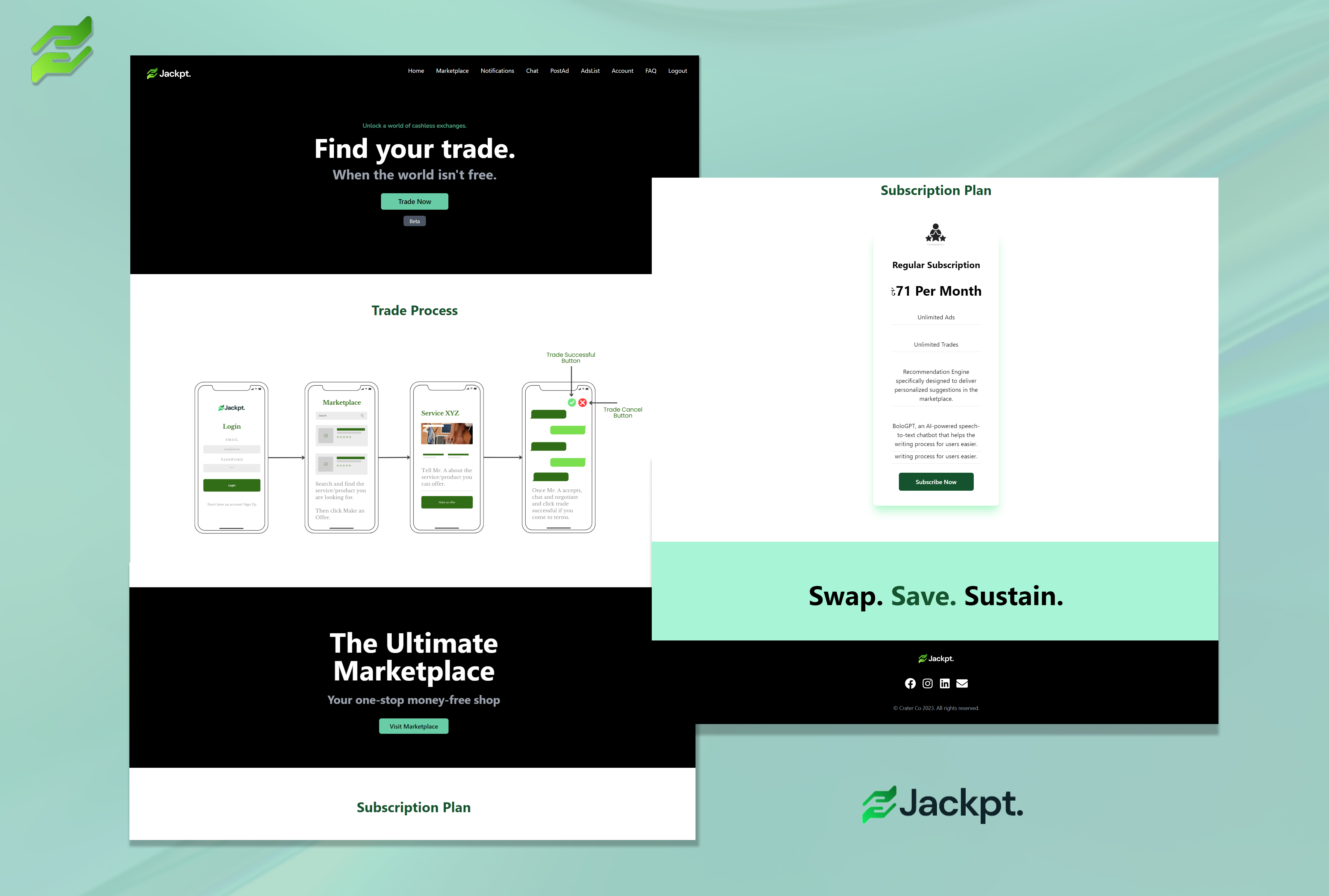 Jackpt Landing Page by Azmain Morshed on Dribbble