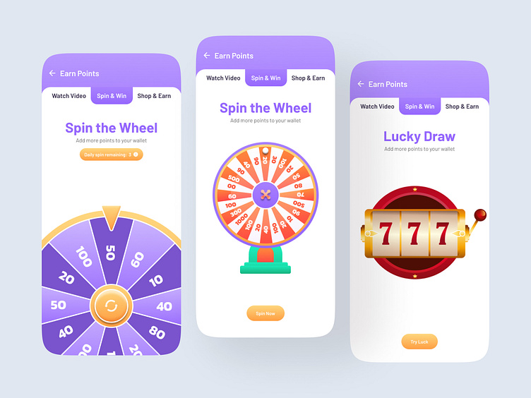 Spin and Win Gamification UI by Netro Creative for Netro UX/UI on Dribbble