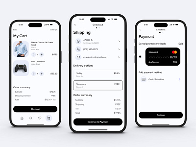 Mobile checkout by Isaac White on Dribbble