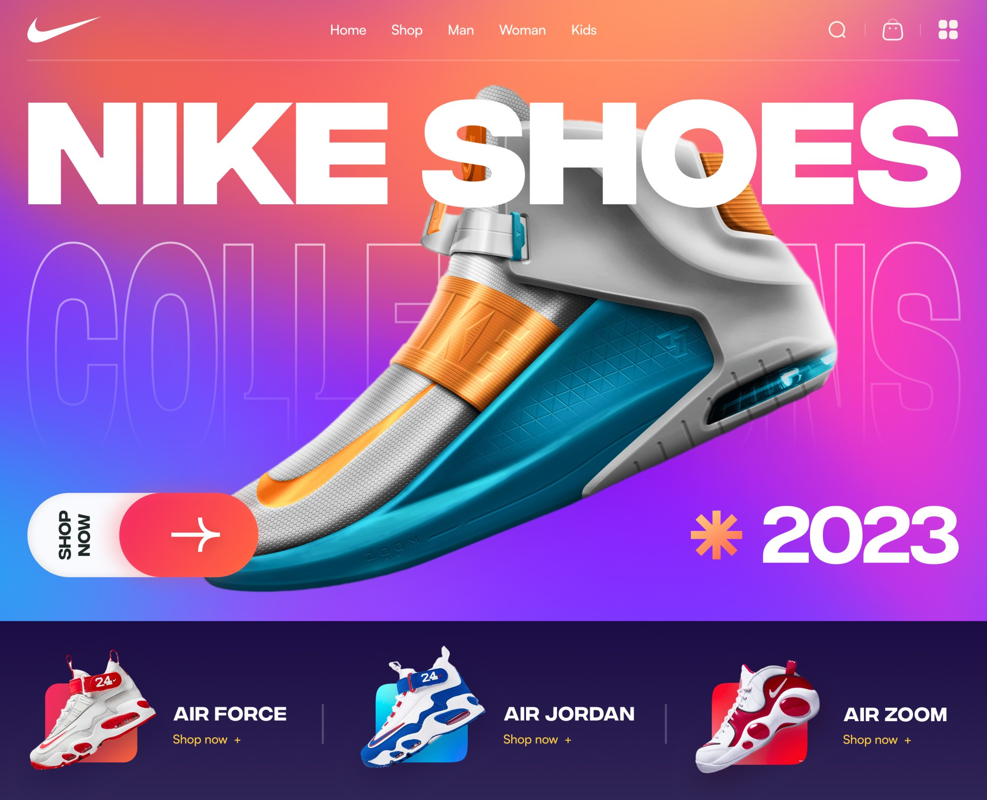 Nike - Shoes Store Header UI | Shoes Ecommerce Website by Foysal on ...