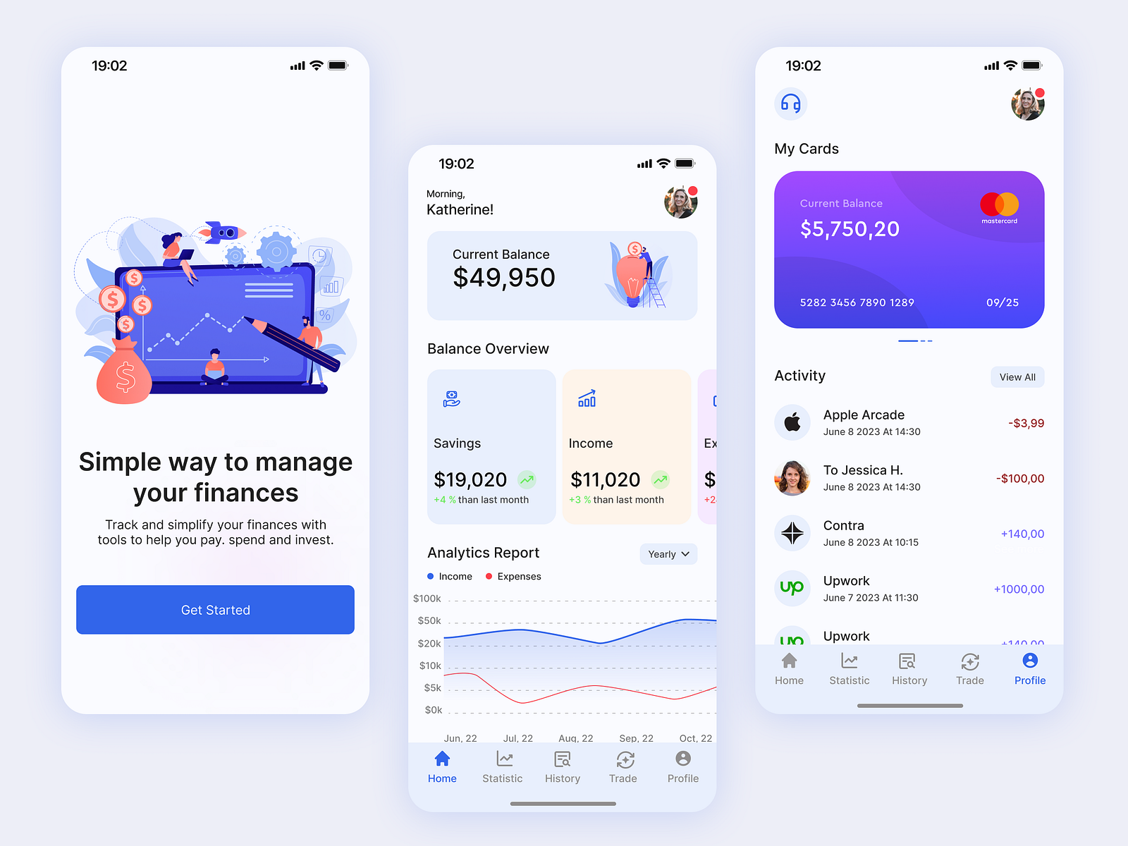 Financial App by Sasha on Dribbble