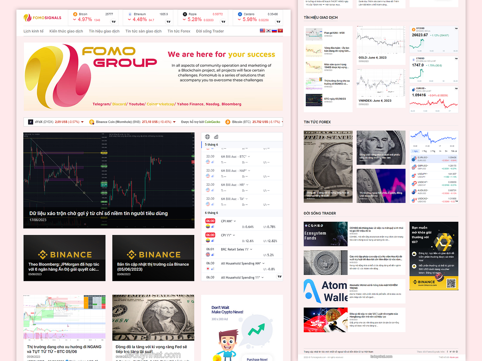 Website design Forex automatically get news by Lê Duy Nhất (Kevin Lee) on Dribbble