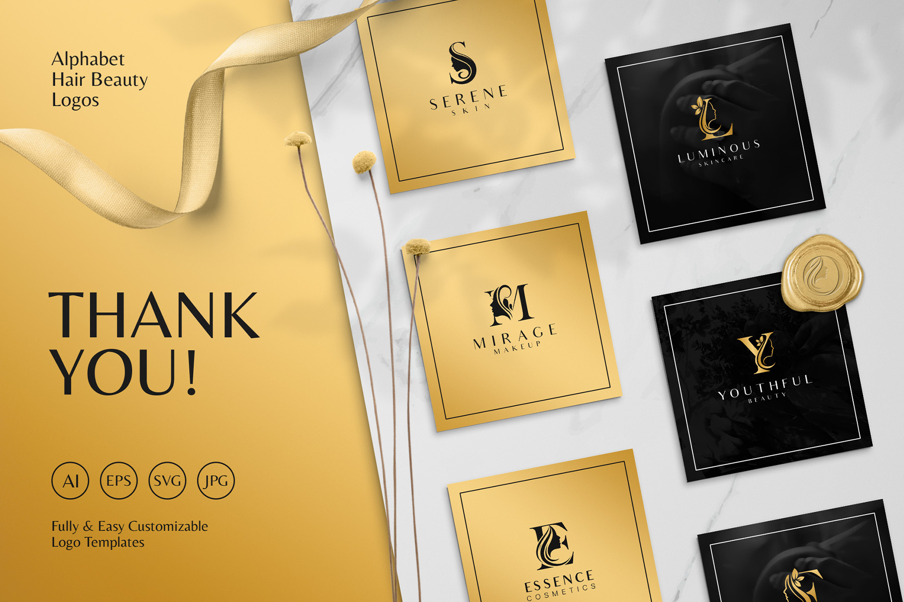 Alphabet Hair Beauty Logos by Kuru Pixels on Dribbble