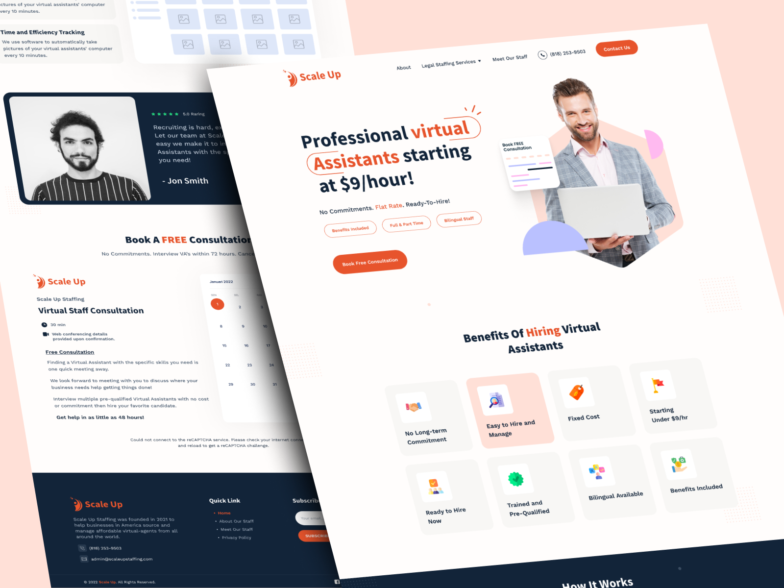 Virtual Assistant Landing Page by Shariar H.🟢 on Dribbble