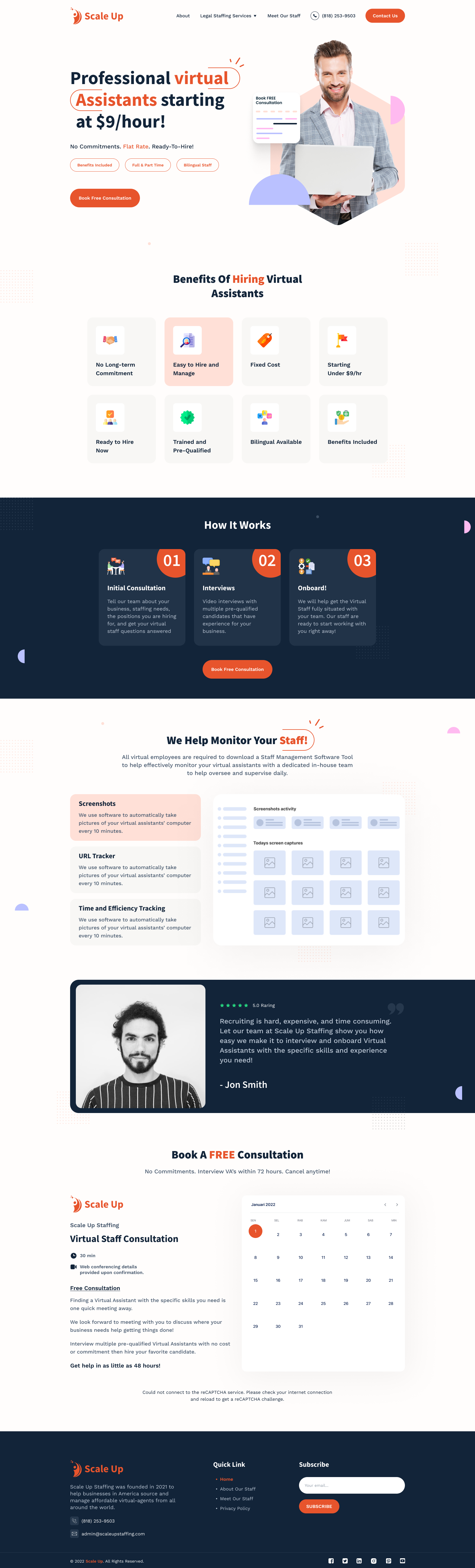 Virtual Assistant Landing Page by Shariar H.🟢 on Dribbble