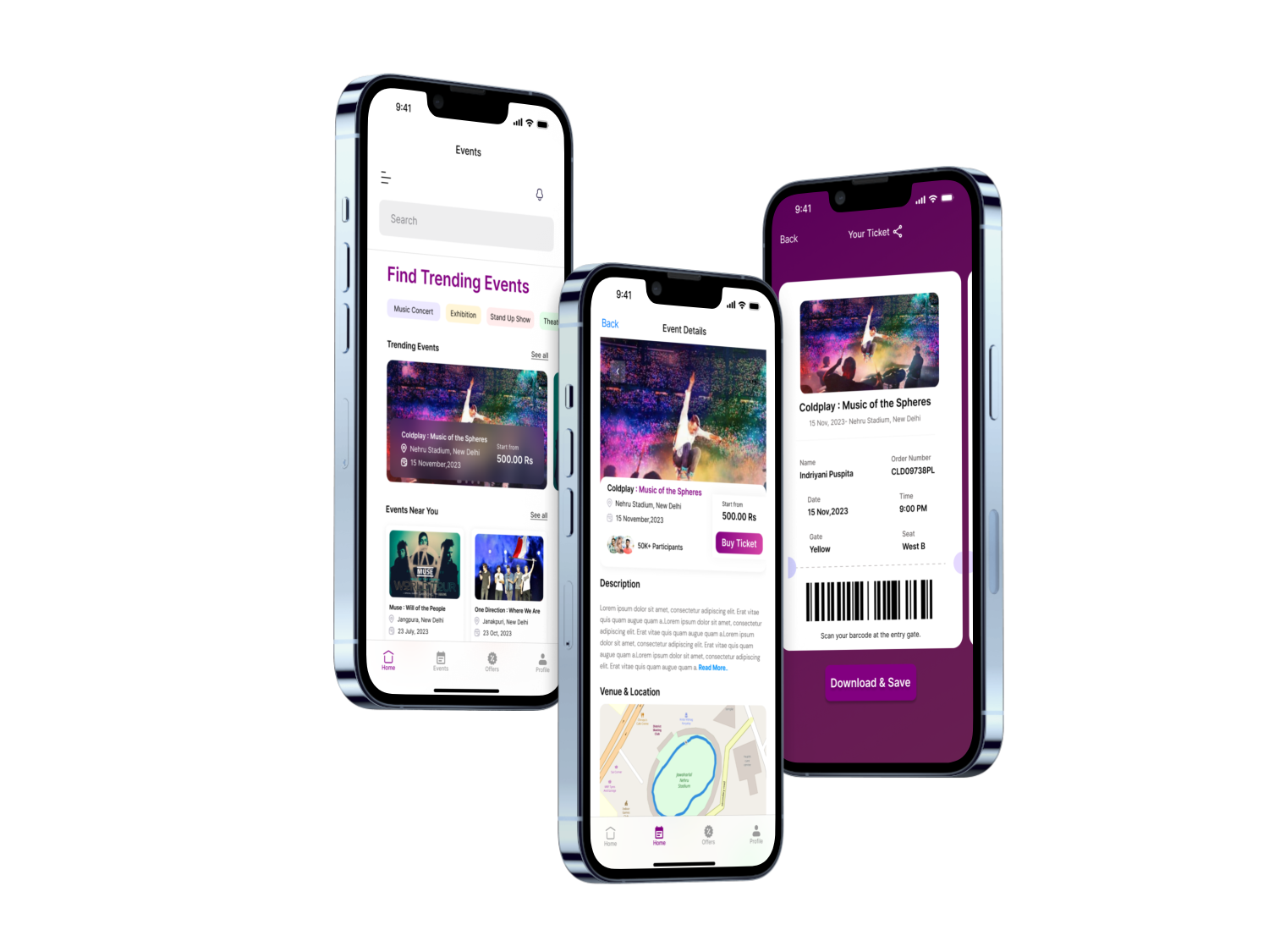 Clubbing and event Application by akanksha gupta on Dribbble
