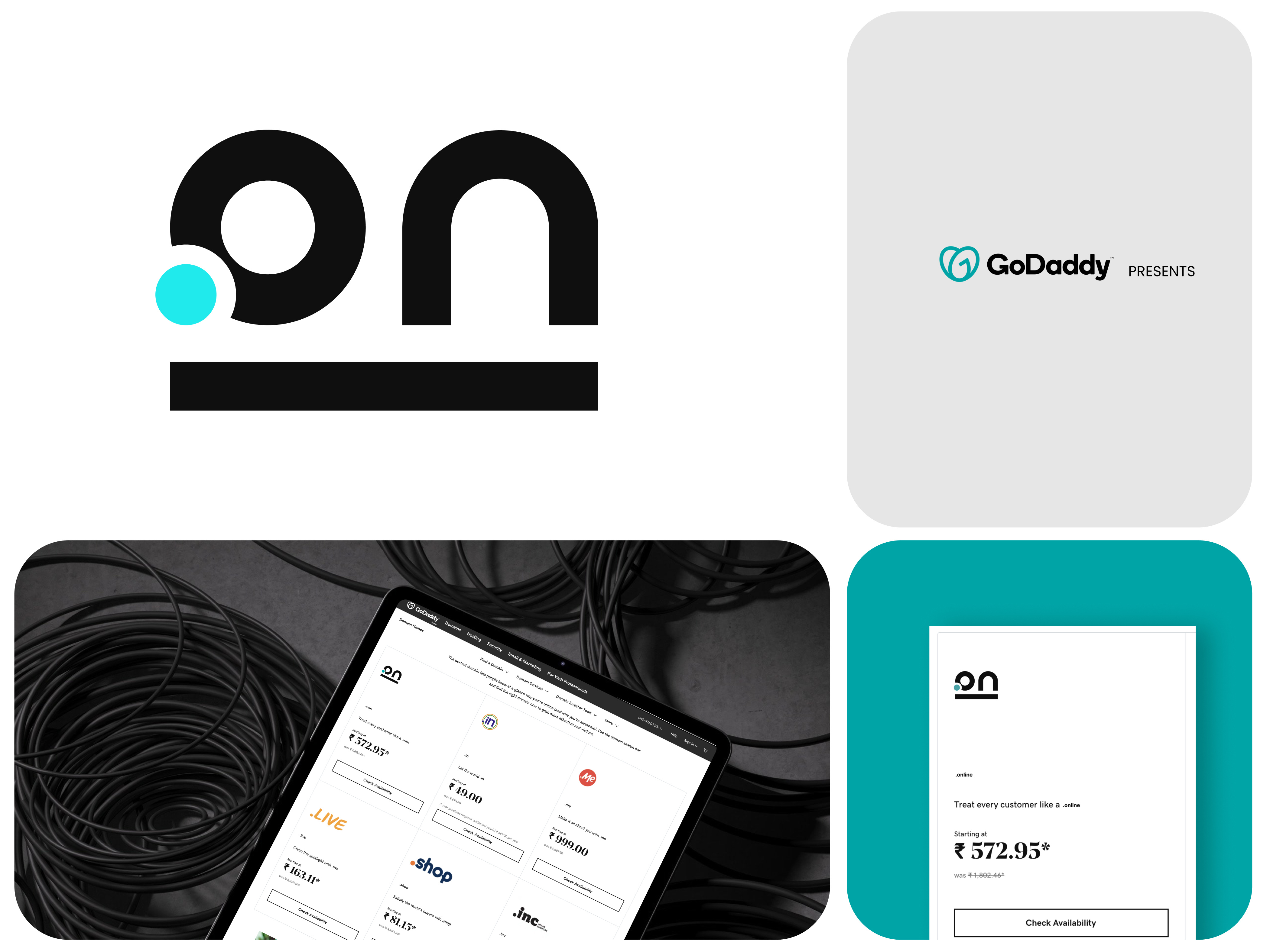 .Online logo to celebrate 10 years of GoDaddy by Pavithran N on Dribbble