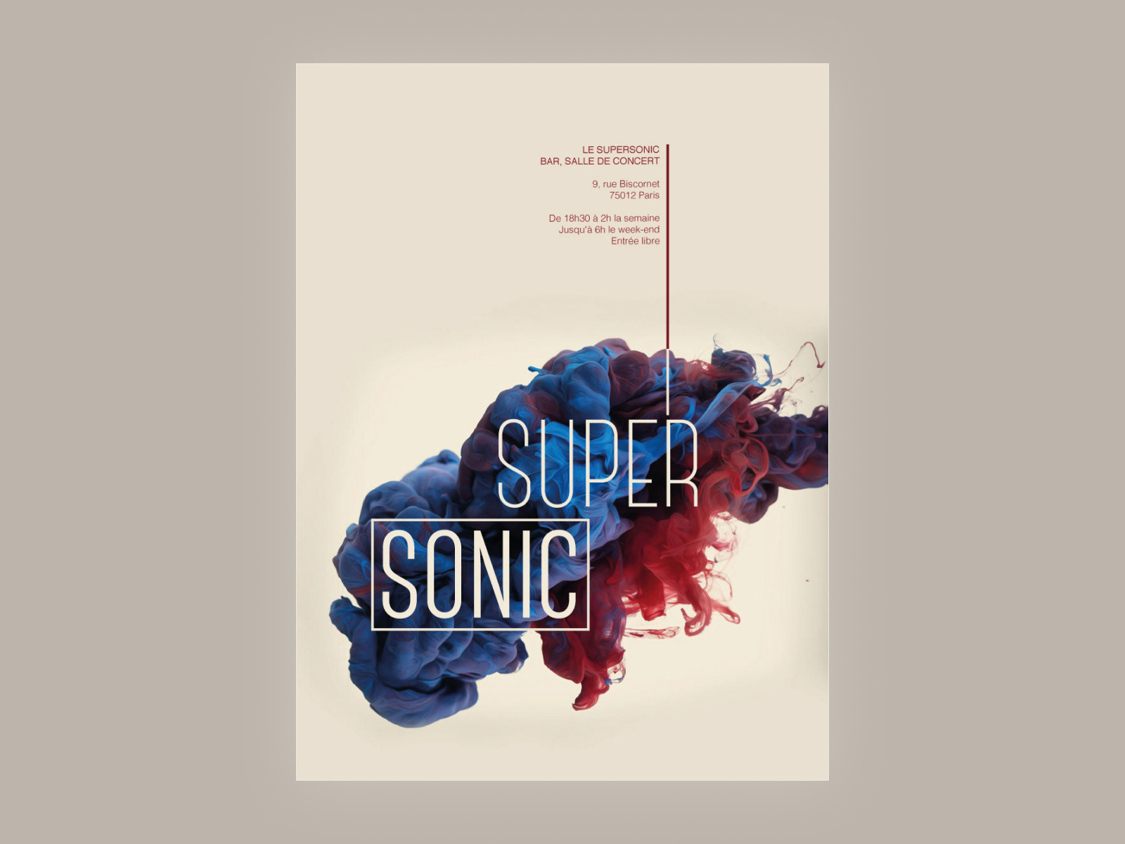 Typographic poster - Supersonic Paris by Margot Barbosa on Dribbble