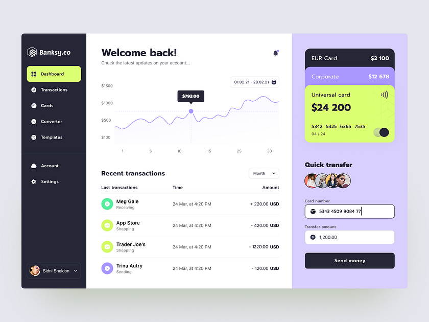 Banking App designs, themes, templates and downloadable graphic ...