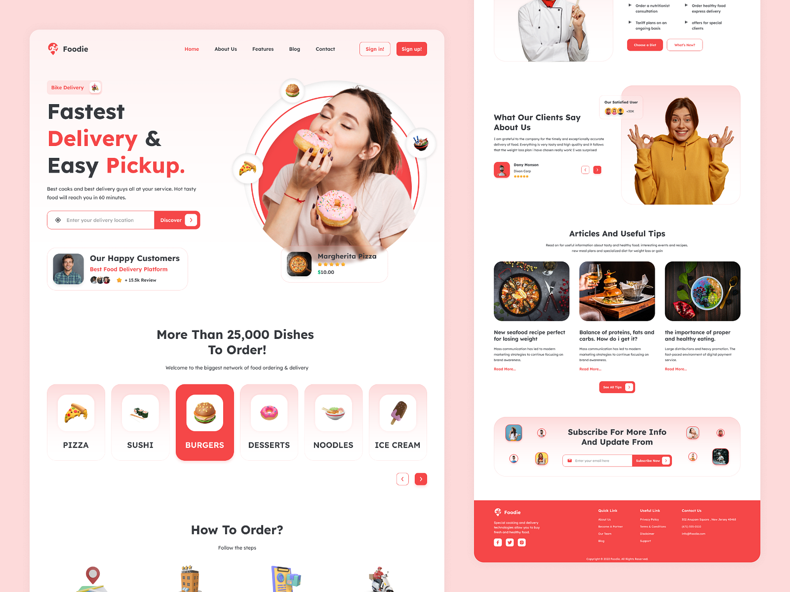 Foodie Website Design by Prashant Surani on Dribbble