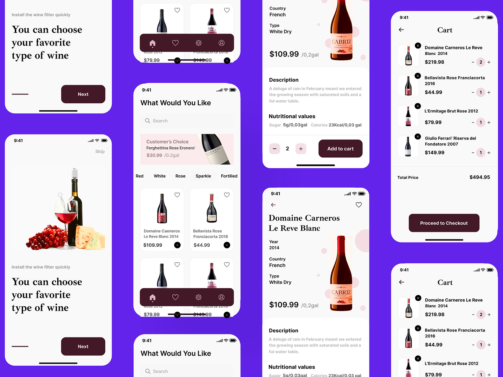Wine Apps for iPhone & Android by UIUXBuddy on Dribbble