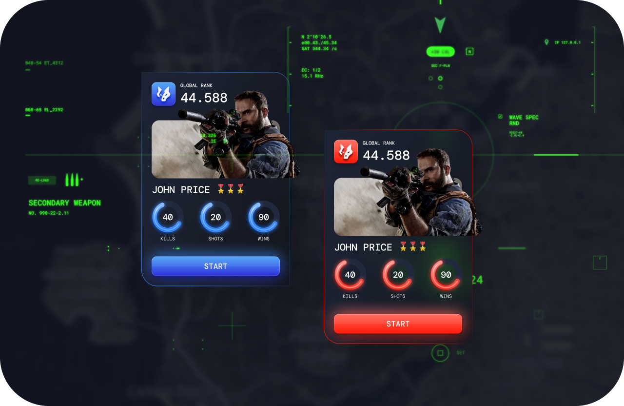Hero Card for FPS Games by Murat Erdoğan on Dribbble
