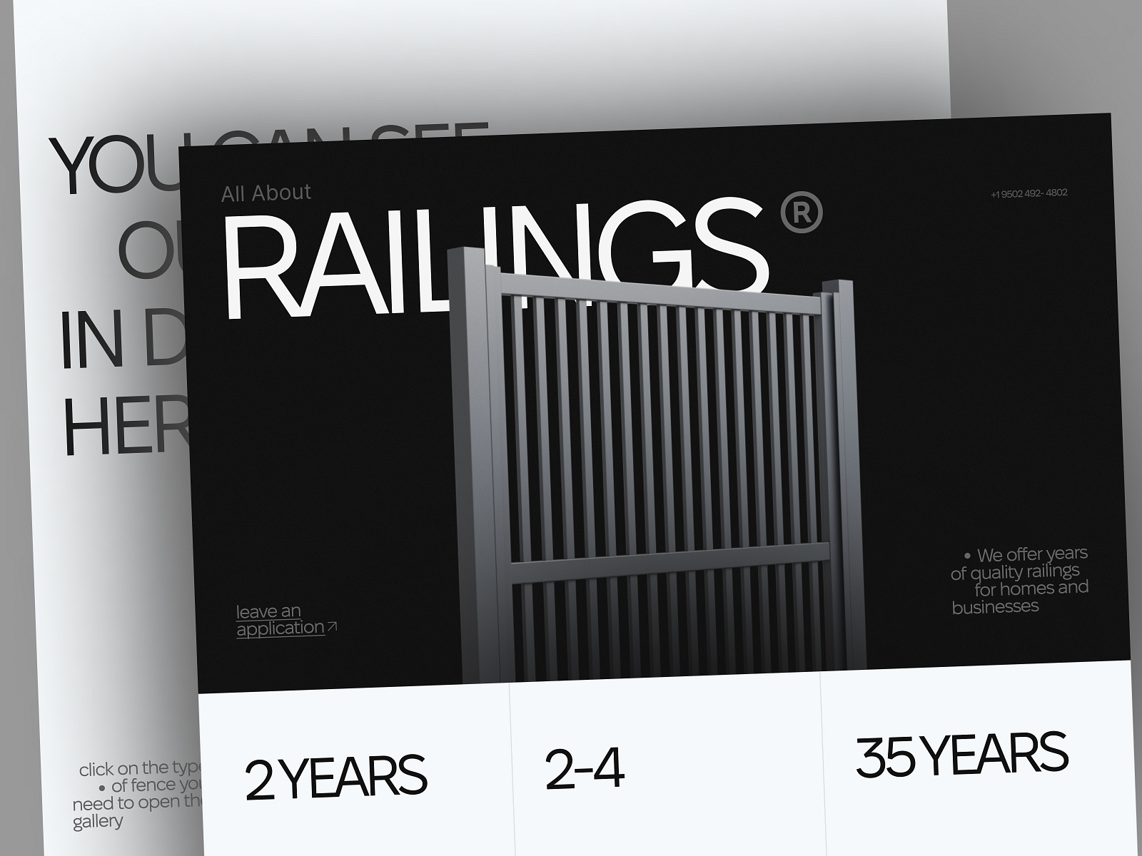 Railings / corporate website for the company by Vadym Krupa on Dribbble