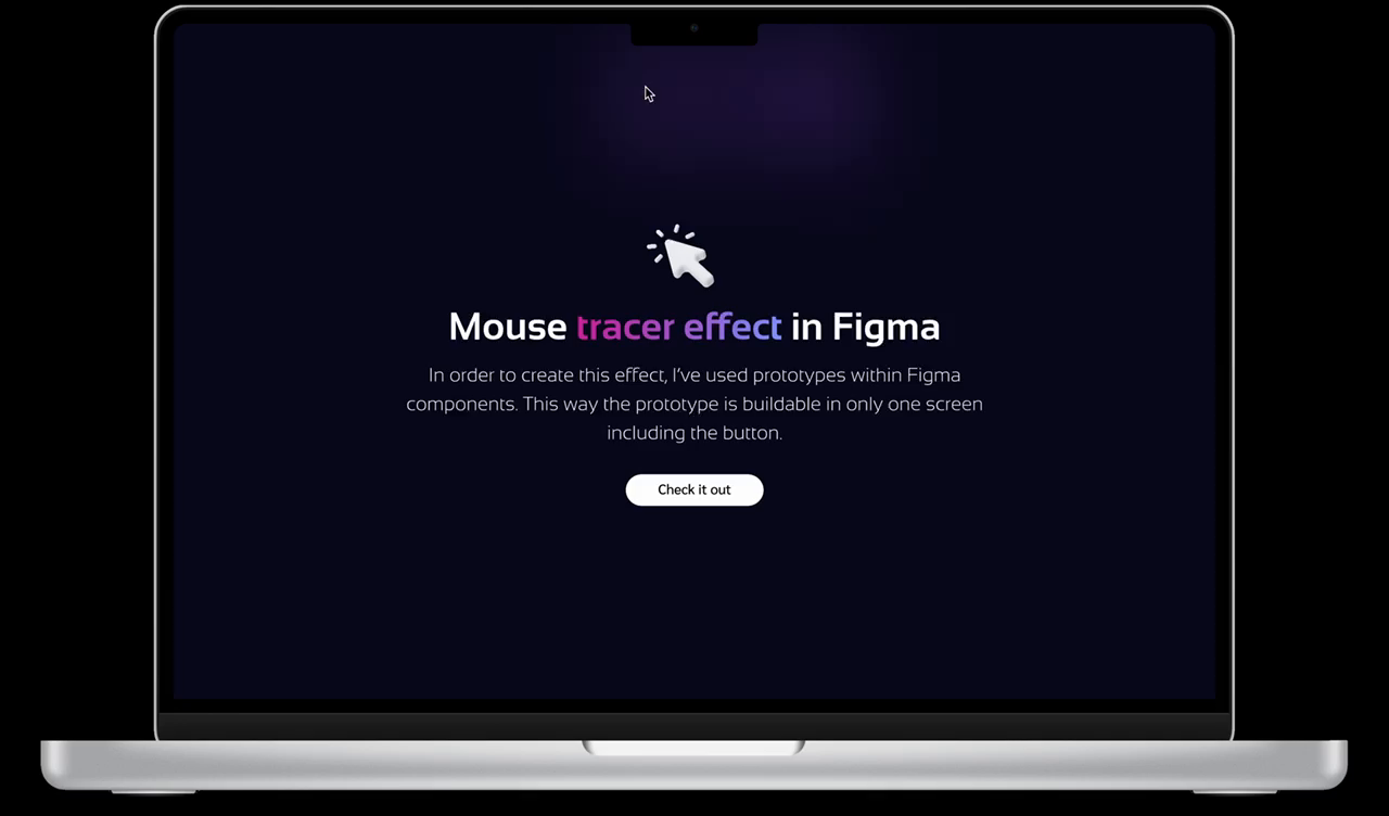 Mouse tracer effect in Figma by Mieke van Niekerk on Dribbble