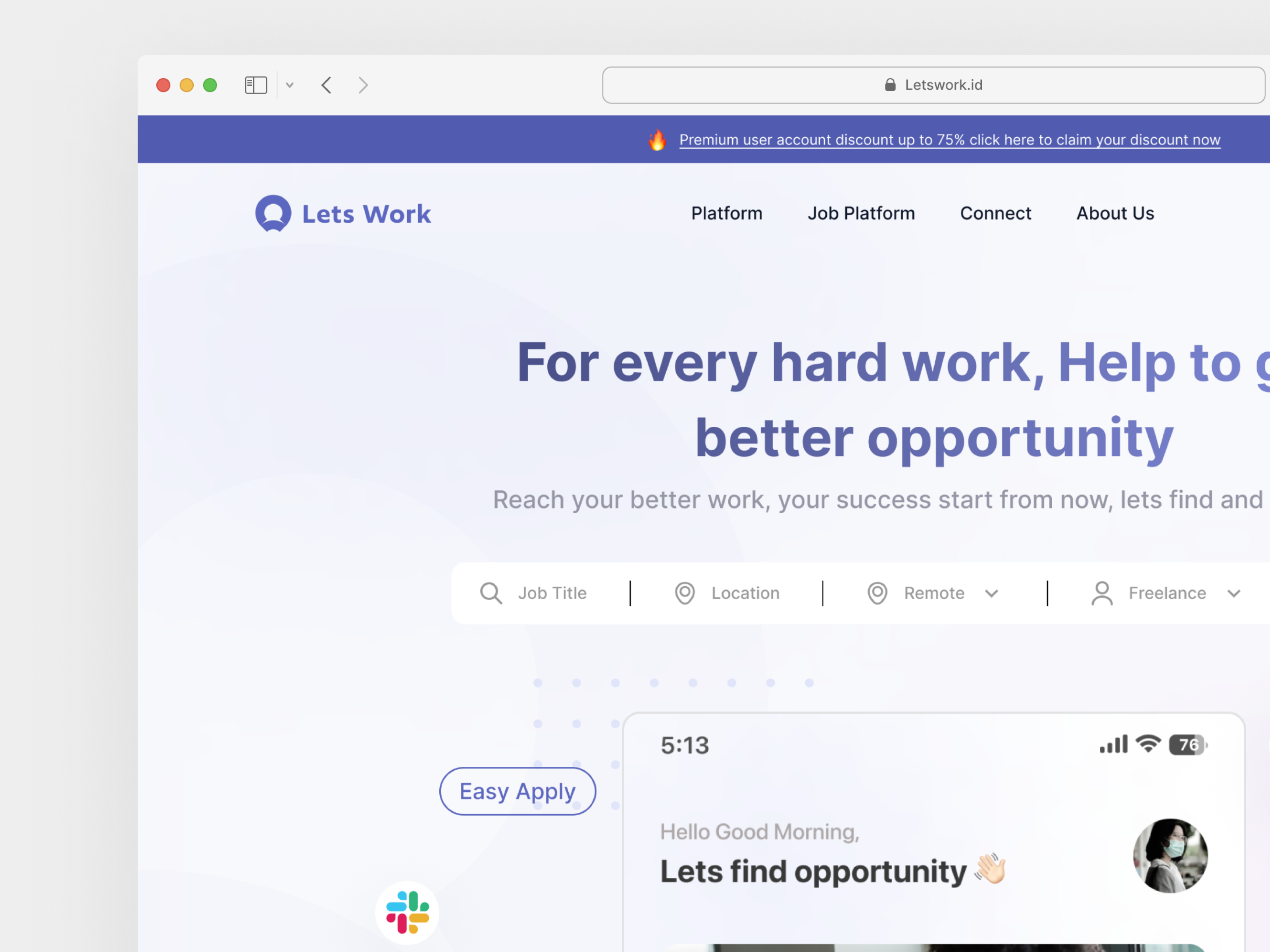Letswork - Job Portal Web by Hisyam Hawari for Matriks Studio on Dribbble