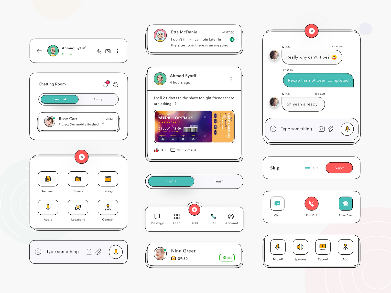 Ui / UX Component - Chat App by Pelorous on Dribbble Ui / UX Component - Chat App by Pelorous on Dribbble