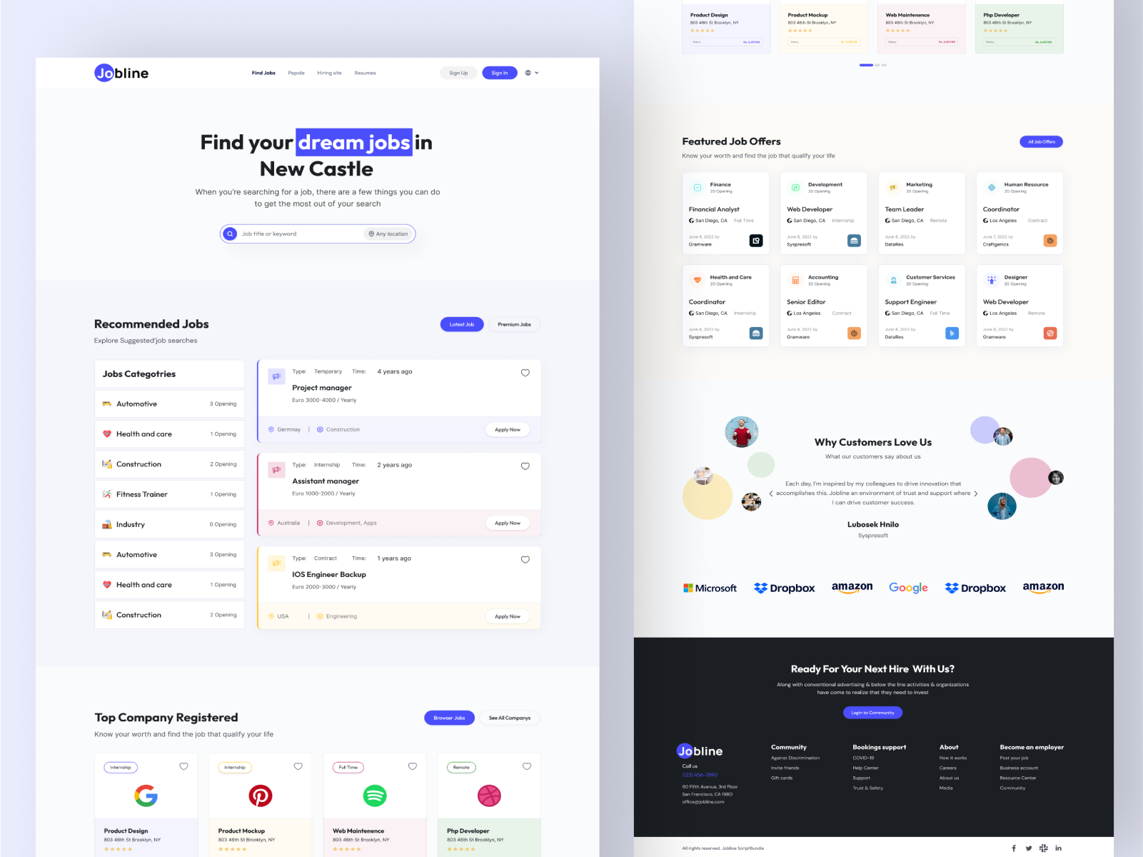 Job Finder Website Design UI by Sharmin Akter Diti on Dribbble