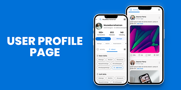 USER PROFILE PAGE UI DESIGN by Muzeeb Urrahaman on Dribbble