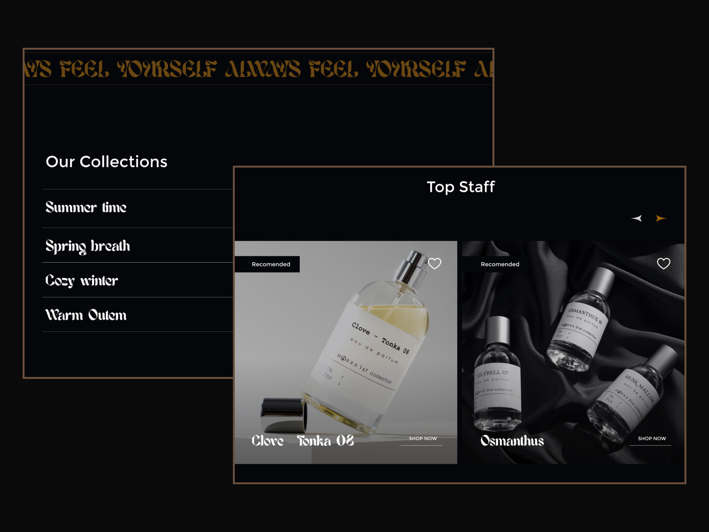 Beauty Perfume Shop Website Concept by Liza Zelenova on Dribbble