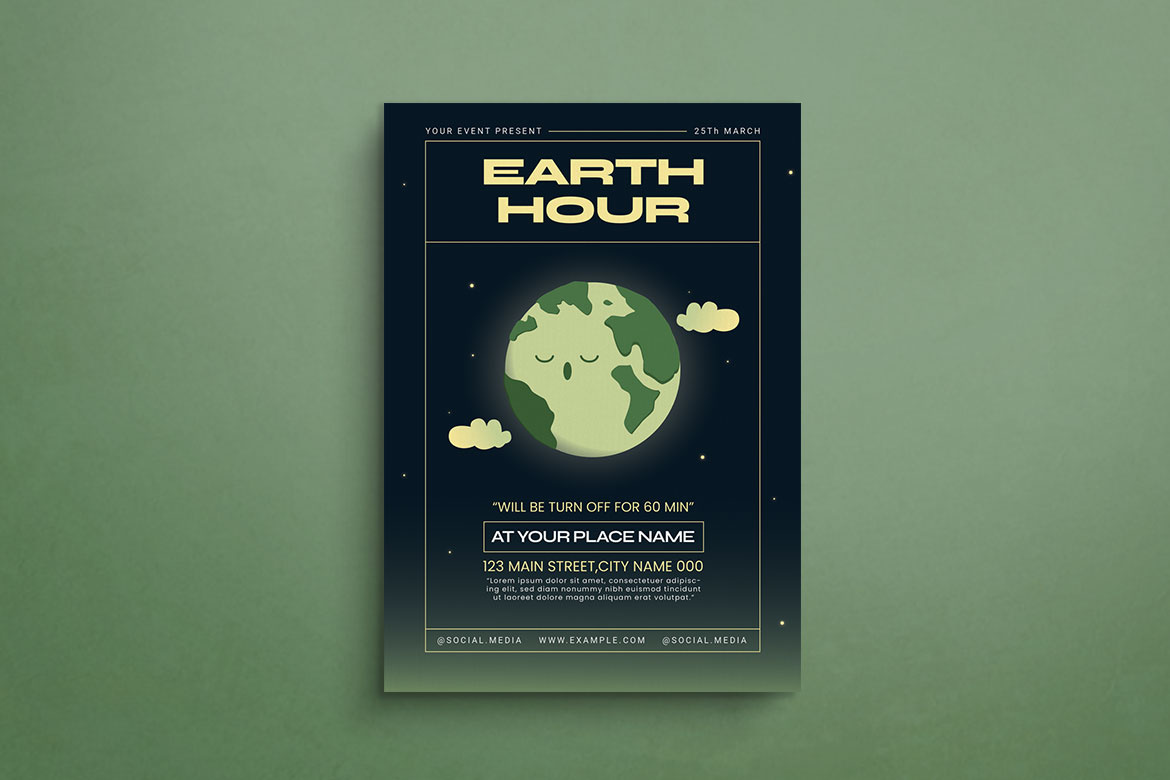 Earth Hour Flyer by Aldi Naufal on Dribbble