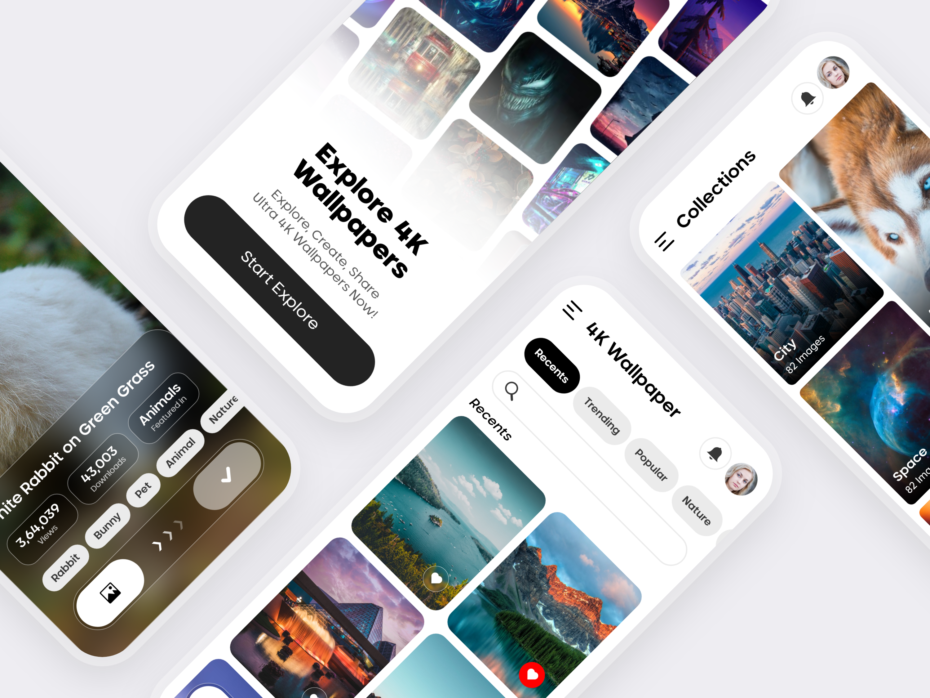 4K Wallpaper Minimal UI Design for Mobile App by ReDesign Solution on ...