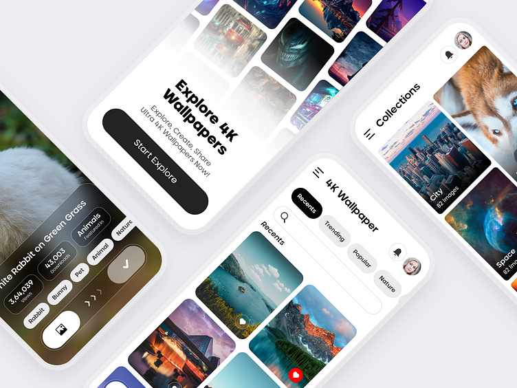 4K Wallpaper Minimal UI Design for Mobile App by ReDesign Solution on ... 4K Wallpaper Minimal UI Design for Mobile App by ReDesign Solution on ...