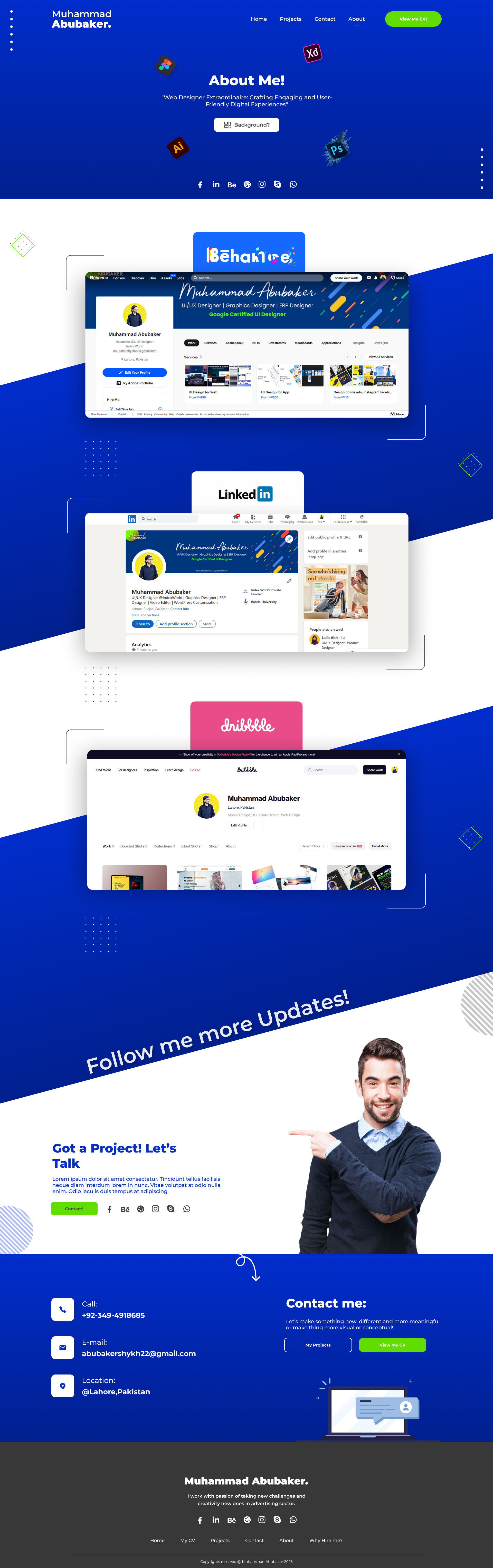 Personal Portfolio Website Design by Abubaker UI/UX on Dribbble