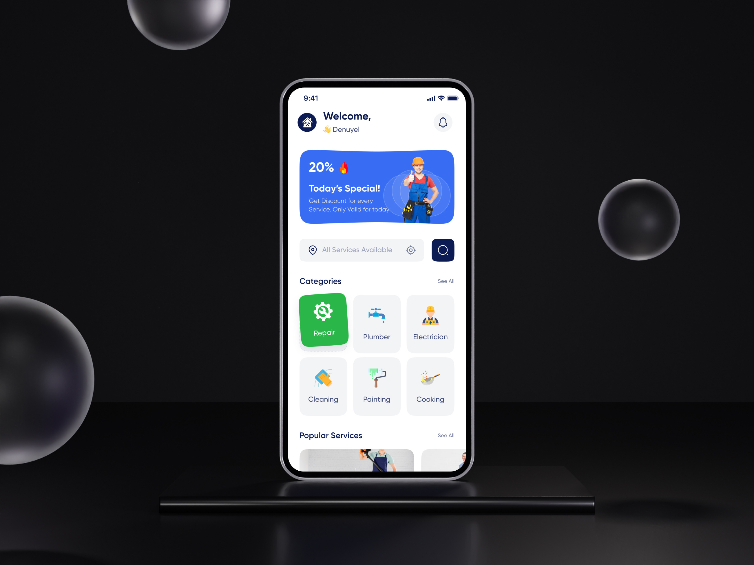 Home Service App Ui Kit by Oyasim Ahmed on Dribbble