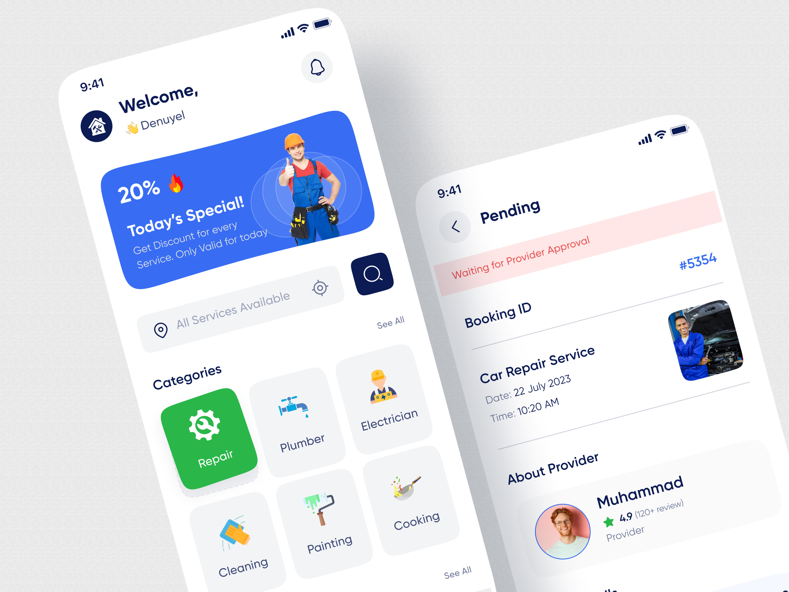 Home Service App Ui Kit by Oyasim Ahmed on Dribbble