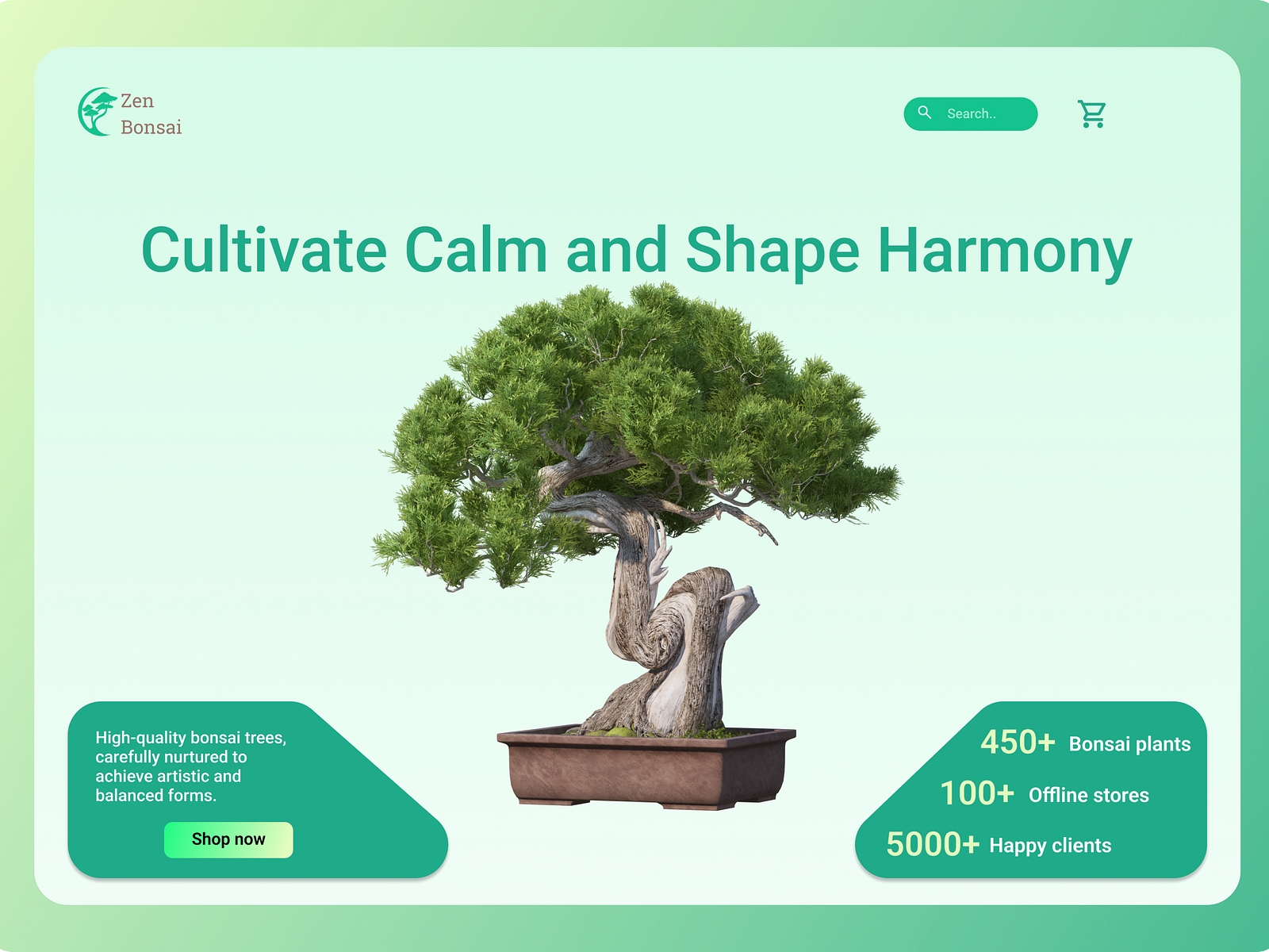 Bonsai plane e-commerce Hero section by Prem shandilya on Dribbble