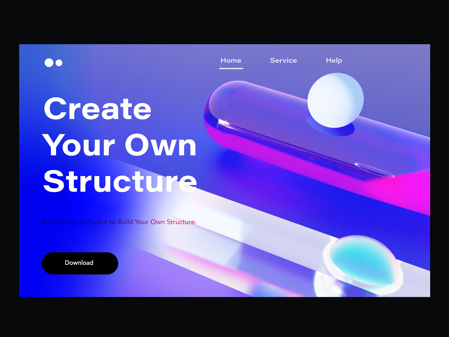 3d Web Header Visual UI by Lalit for theosm™ on Dribbble