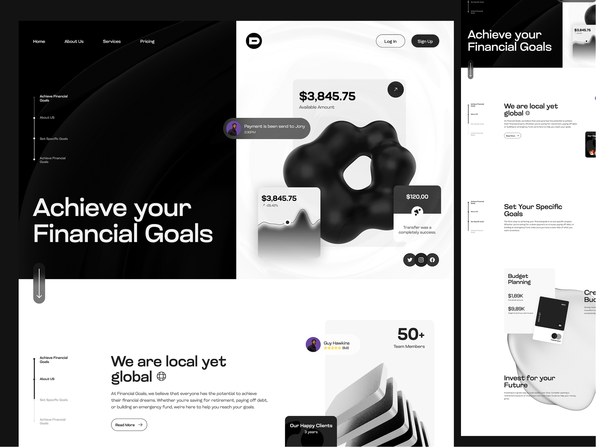 Financial Consulting Website by Awsmd on Dribbble