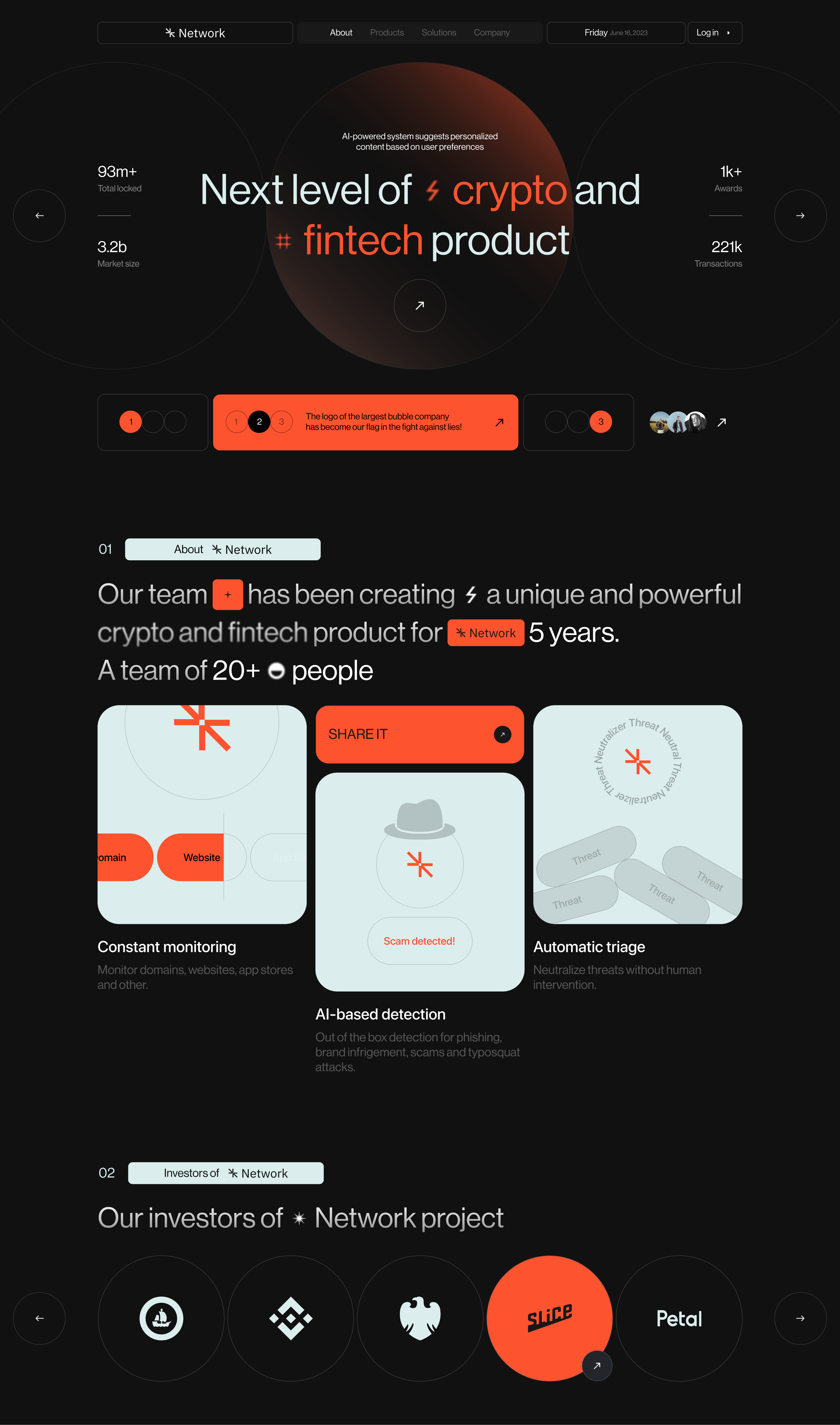 Web3 Fintech Website by Awsmd on Dribbble