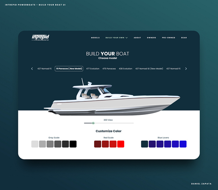 INTREPID - Build Your Boat UI Concept by Daniel Zapata on Dribbble