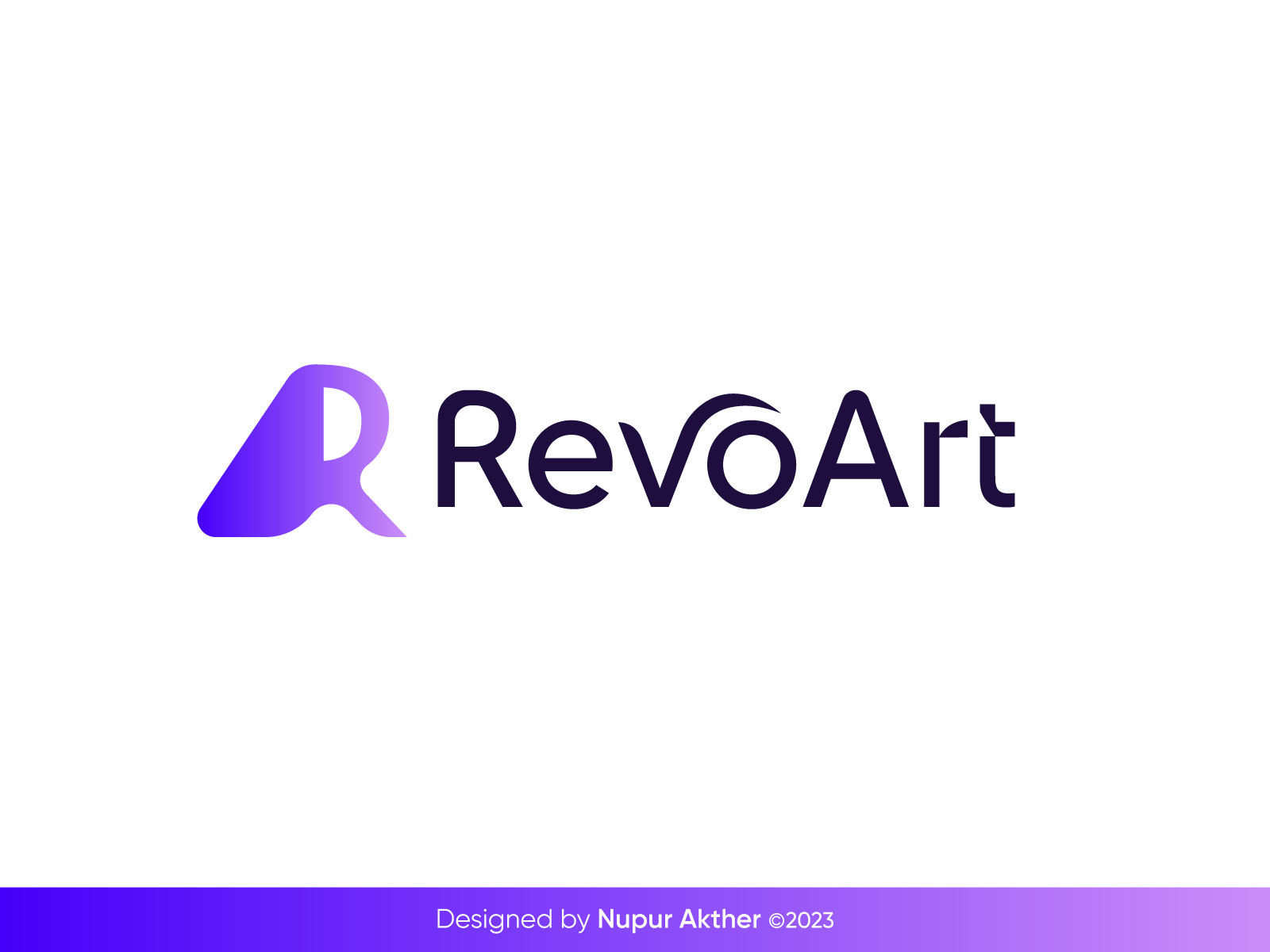 RevoArt logo by Nupur Akther - Logo Designer on Dribbble