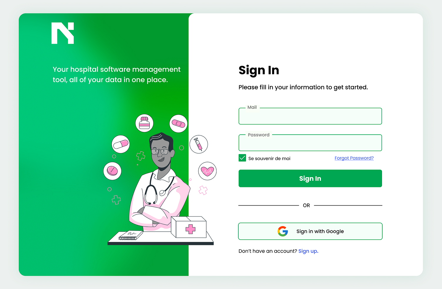 Sign in page by Joseph Rosh on Dribbble