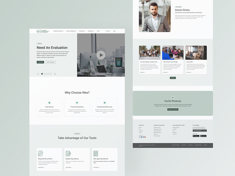 (WES) World Education Service Website by Md Khaled Khan on Dribbble