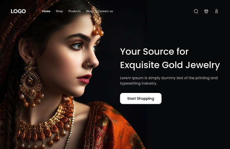 Gold Website Design by Urvesh Kavar on Dribbble