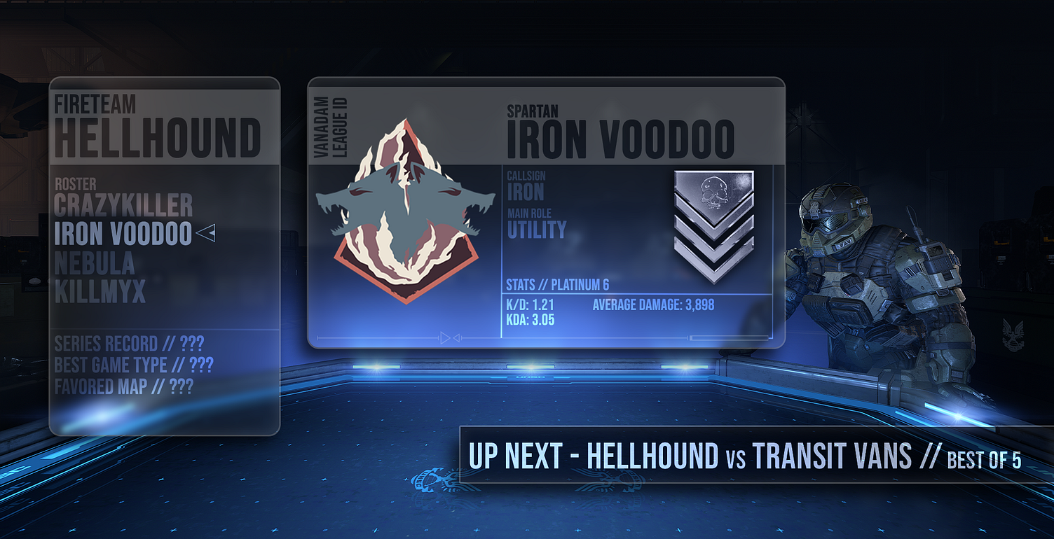 Halo Infinite - Private League Overlay by Standard Issue on Dribbble