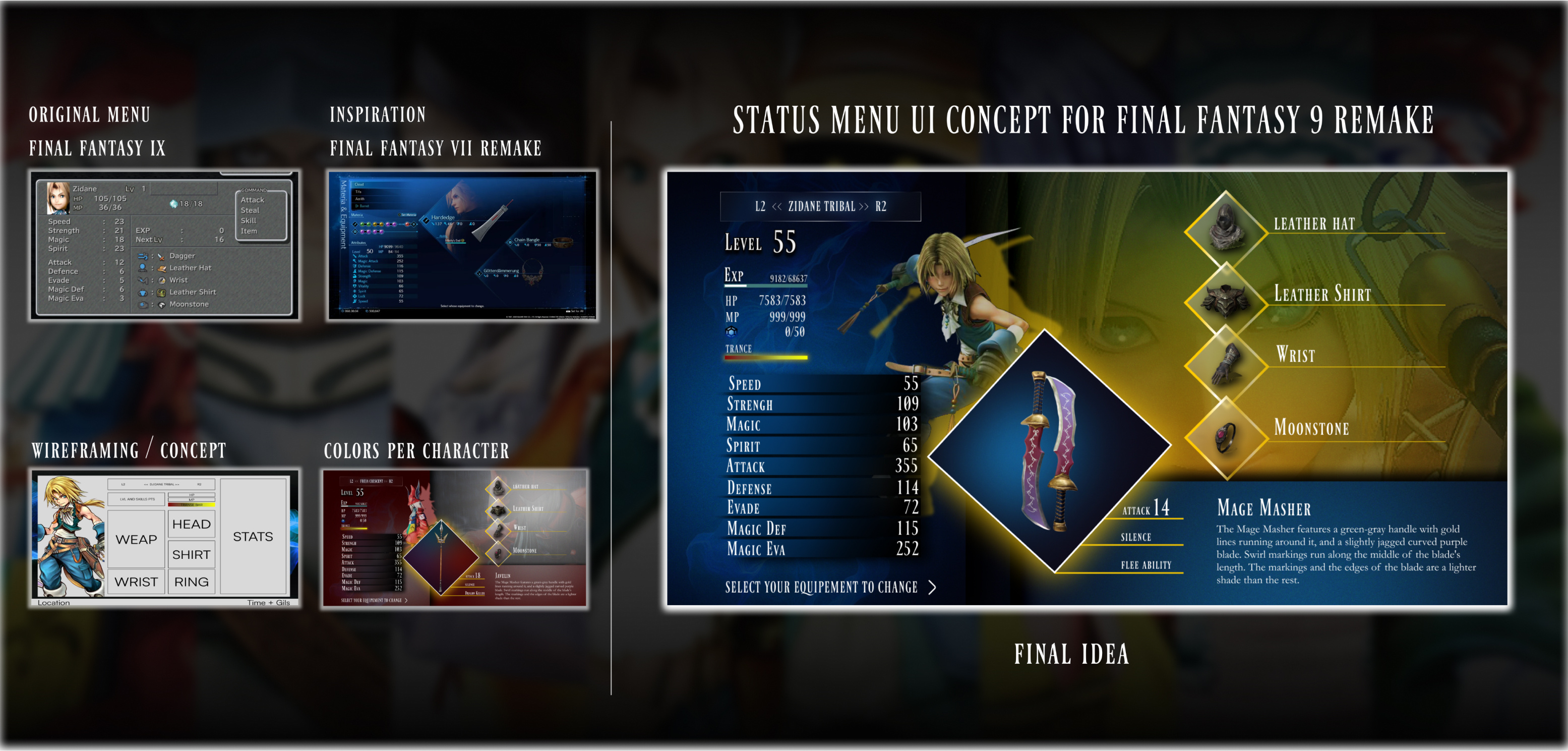 FINAL FANTASY IX REMAKE UI CONCEPT by Kevin Adans Zaatour on Dribbble