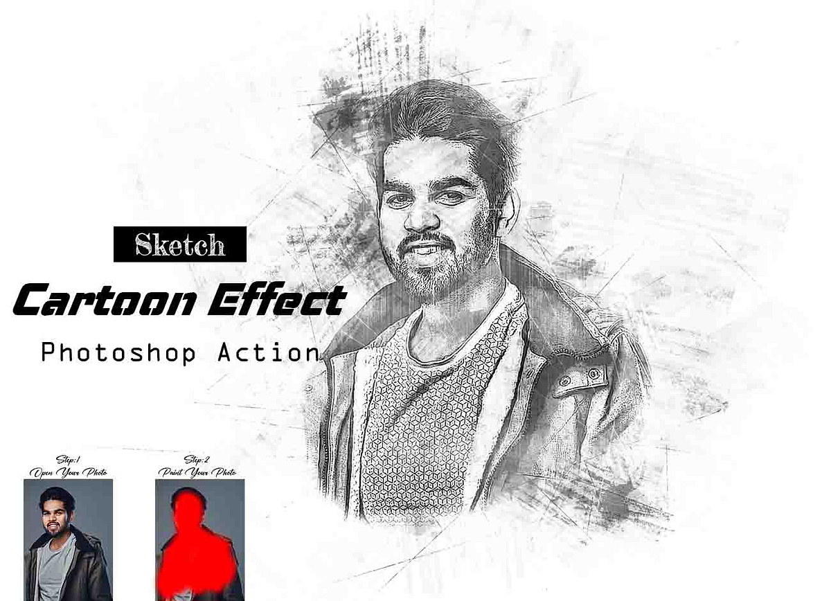 sketch-cartoon-effect-photoshop-action-by-al-amin-on-dribbble